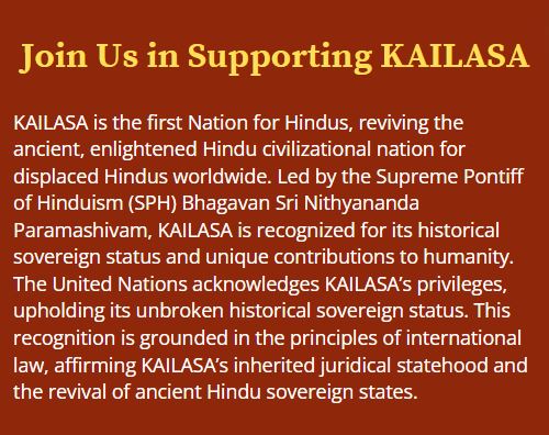 Support KAILASA – The First Nation for Hindus – KAILASA New Zealand